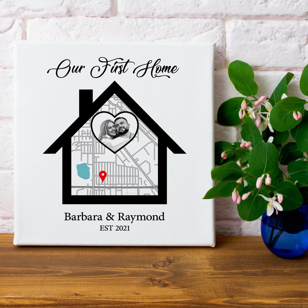 Custom Our First Home Print, Custom Map Print, Personalized First Home ...