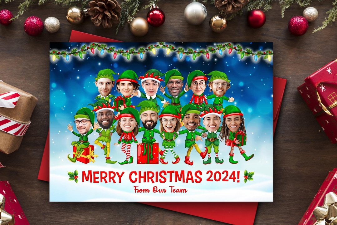 Funny Corporate Christmas Card 2024, Elves Christmas Card, Company ...