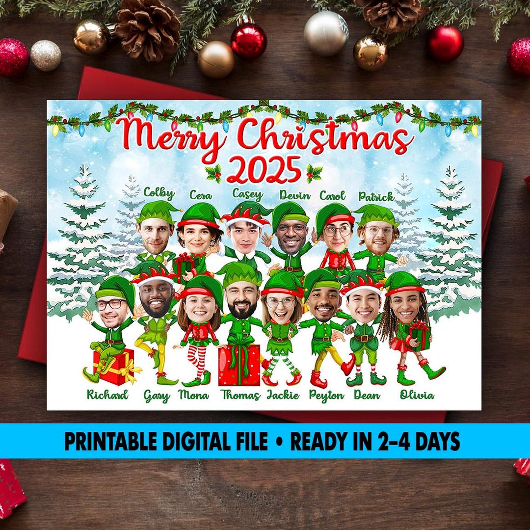 Funny Elves Corporate Christmas Card 2025 (digital File) - Etsy
