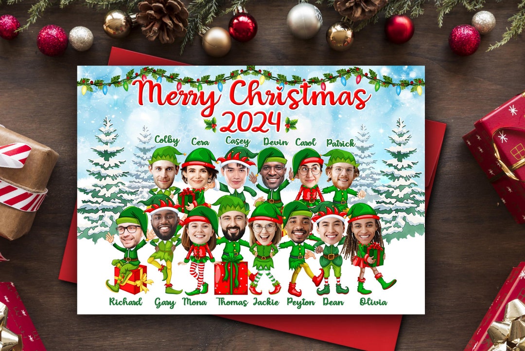 Funny Corporate Christmas Card 2024, Company Christmas Elves Card ...