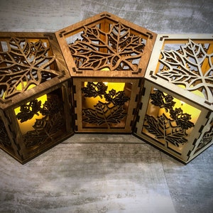 Maple Leaf Laser-cut Lantern - Etsy