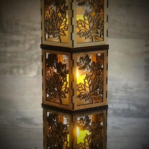 Maple Leaf Laser-cut Lantern - Etsy