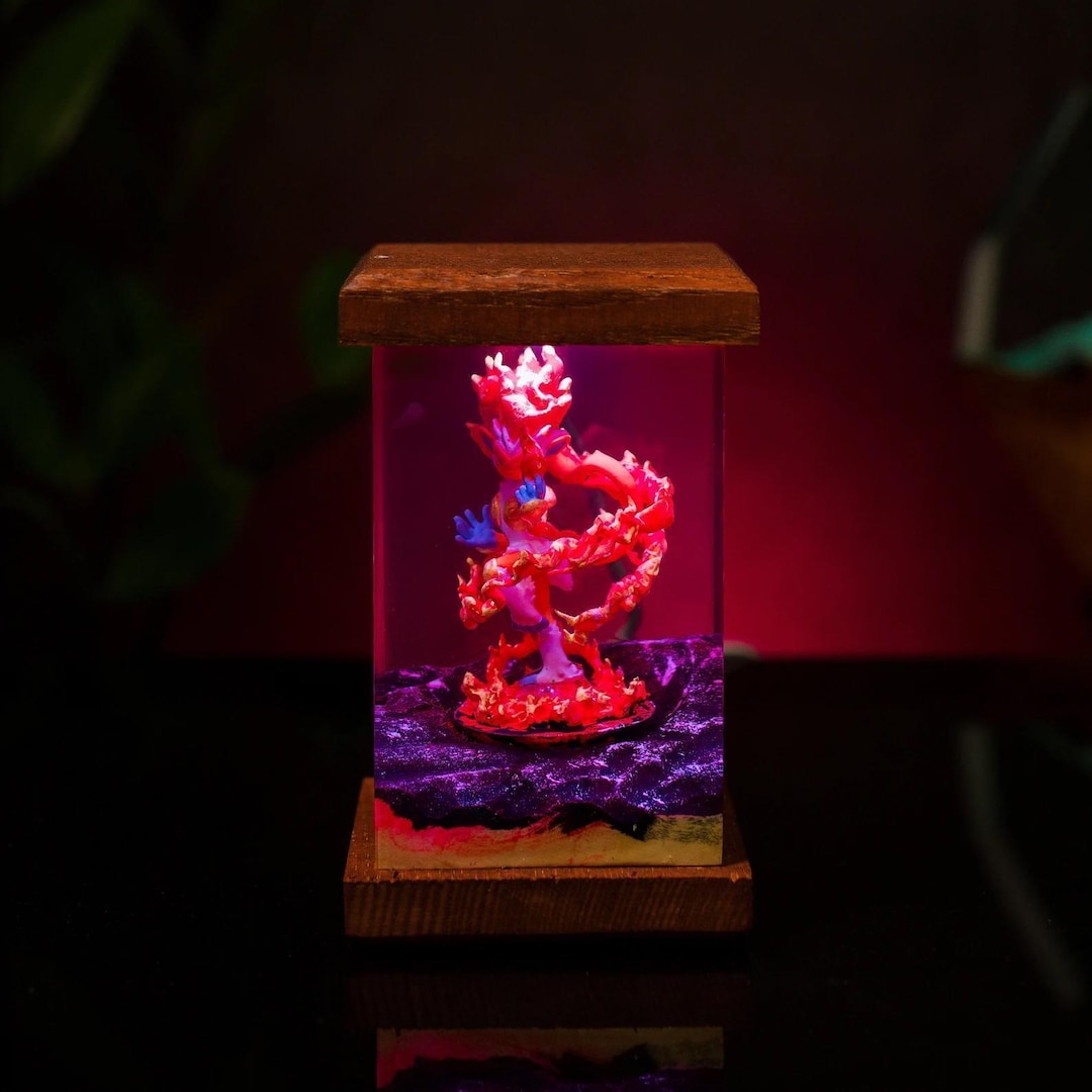 Infernape Resin Light Sculpture | Handmade Pokémon Flame Lamp | Fire ...