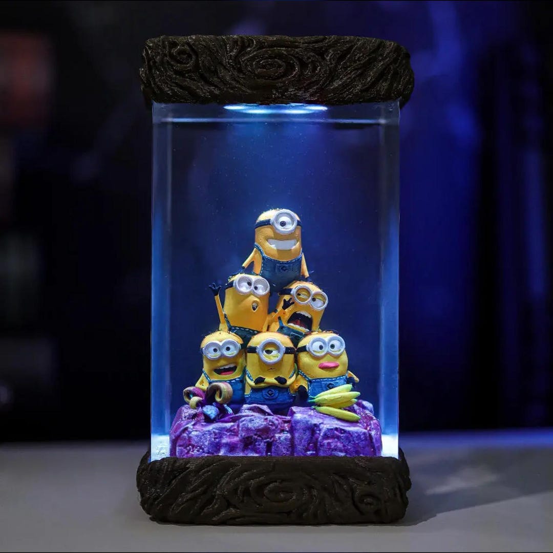 Minions Resin Light Sculpture | Funny Cartoon LED Lamp & Unique ...