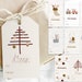 Printable Christmas Gift Tags Boho Set of 8 | Christmas Tags | Boho ...