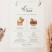 Bar Menu Template DIY Bar Menu Wedding Drink Menu Downloadable Template ...