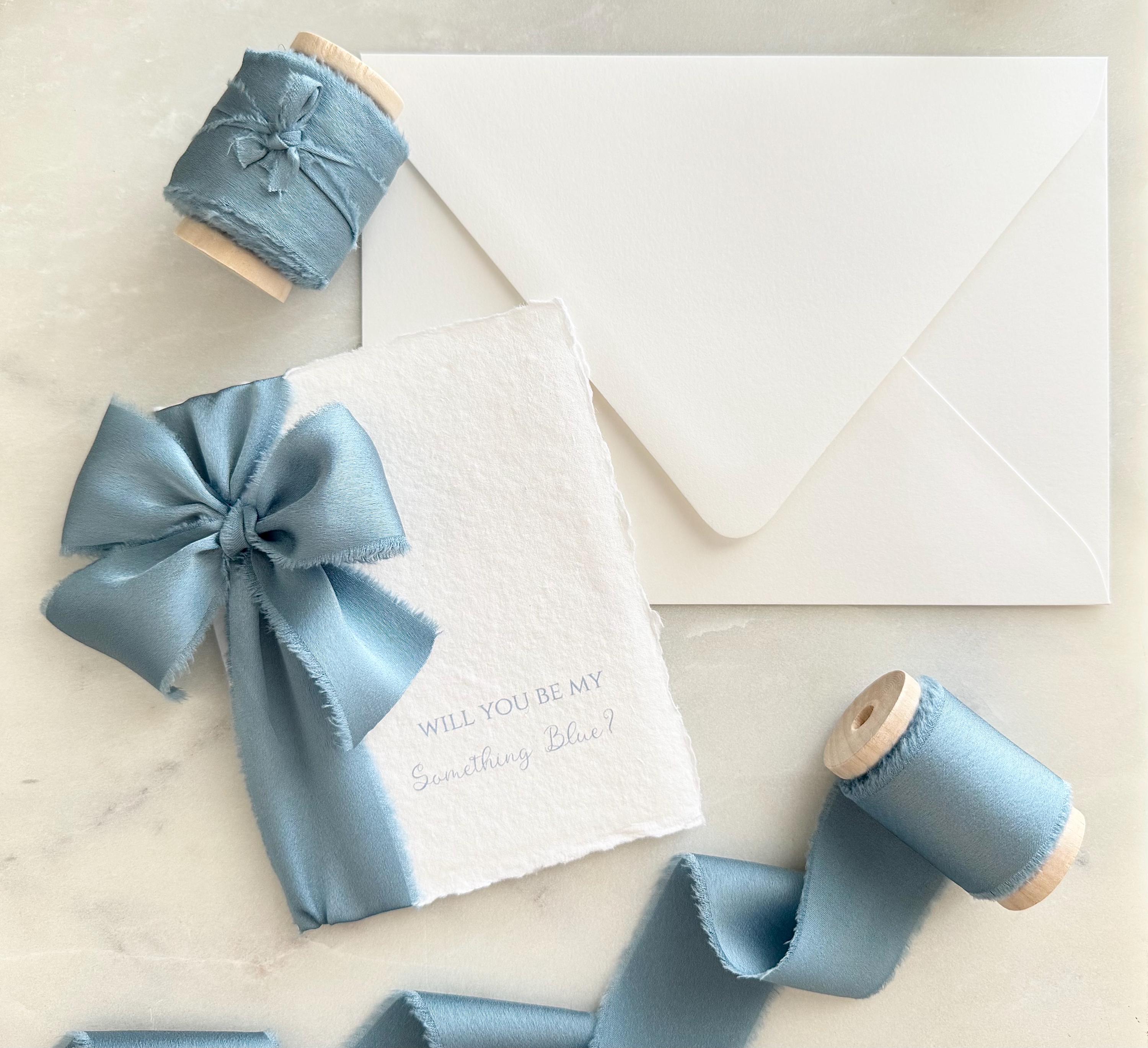 Something Blue Proposal Card With Blue Ribbon | Will You Be My ...