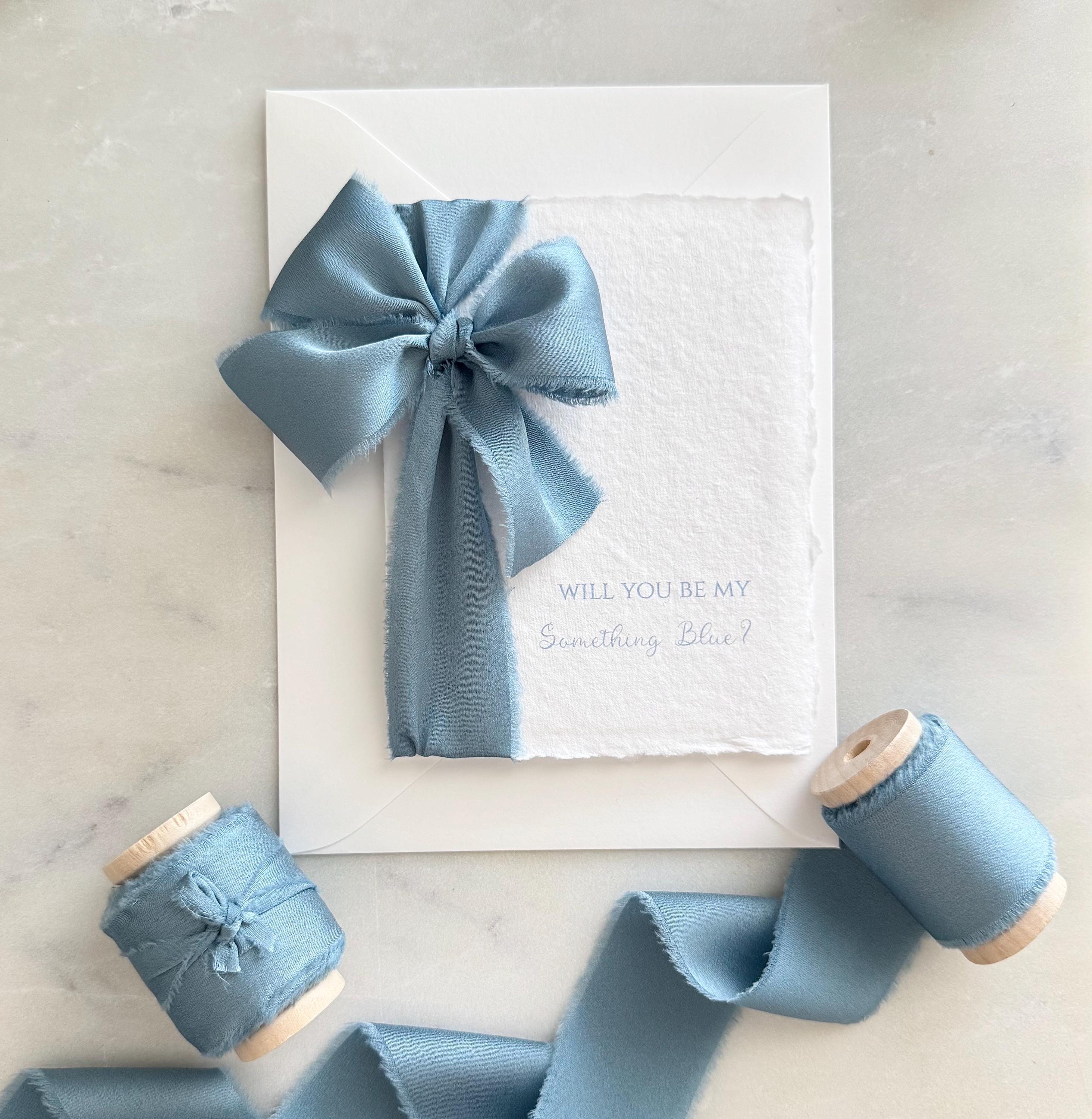 Something Blue Proposal Card With Blue Ribbon | Will You Be My ...