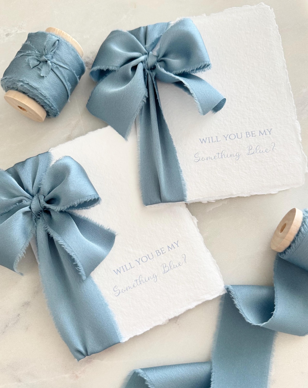 Something Blue Proposal Card With Blue Ribbon | Will You Be My ...