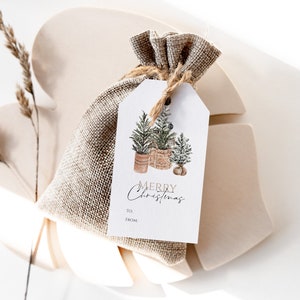 Printable Christmas Gift Tags Set of 4 | Christmas Tags | Boho ...
