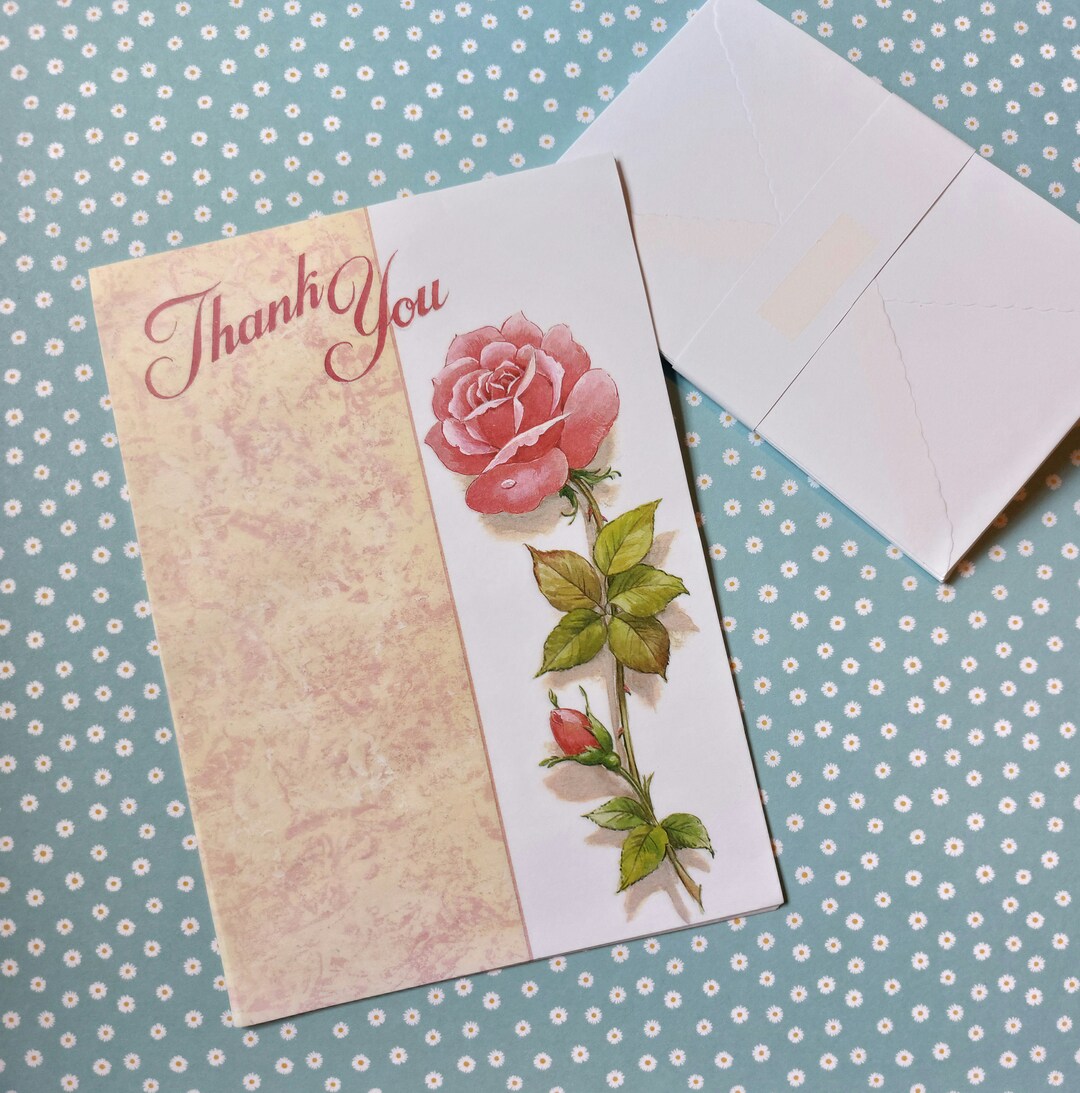 Vintage Rare Thank You Note Paper and Envelopes. 10 Sheets. Pen Pal ...