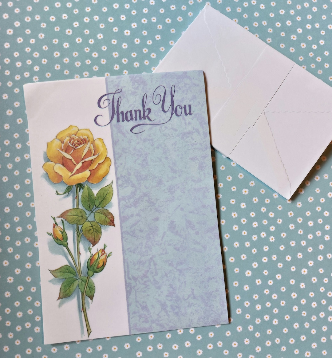 Vintage Rare Thank You Note Paper and Envelopes. 10 Sheets. Pen Pal ...