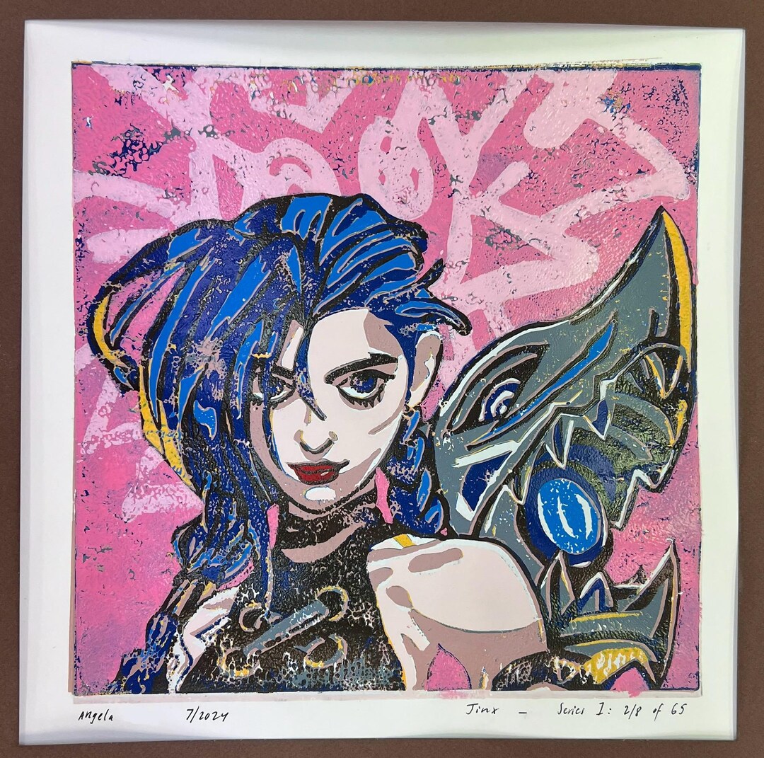 Jinx Arcane Print, Unique Printmaking, League of Legends - Etsy