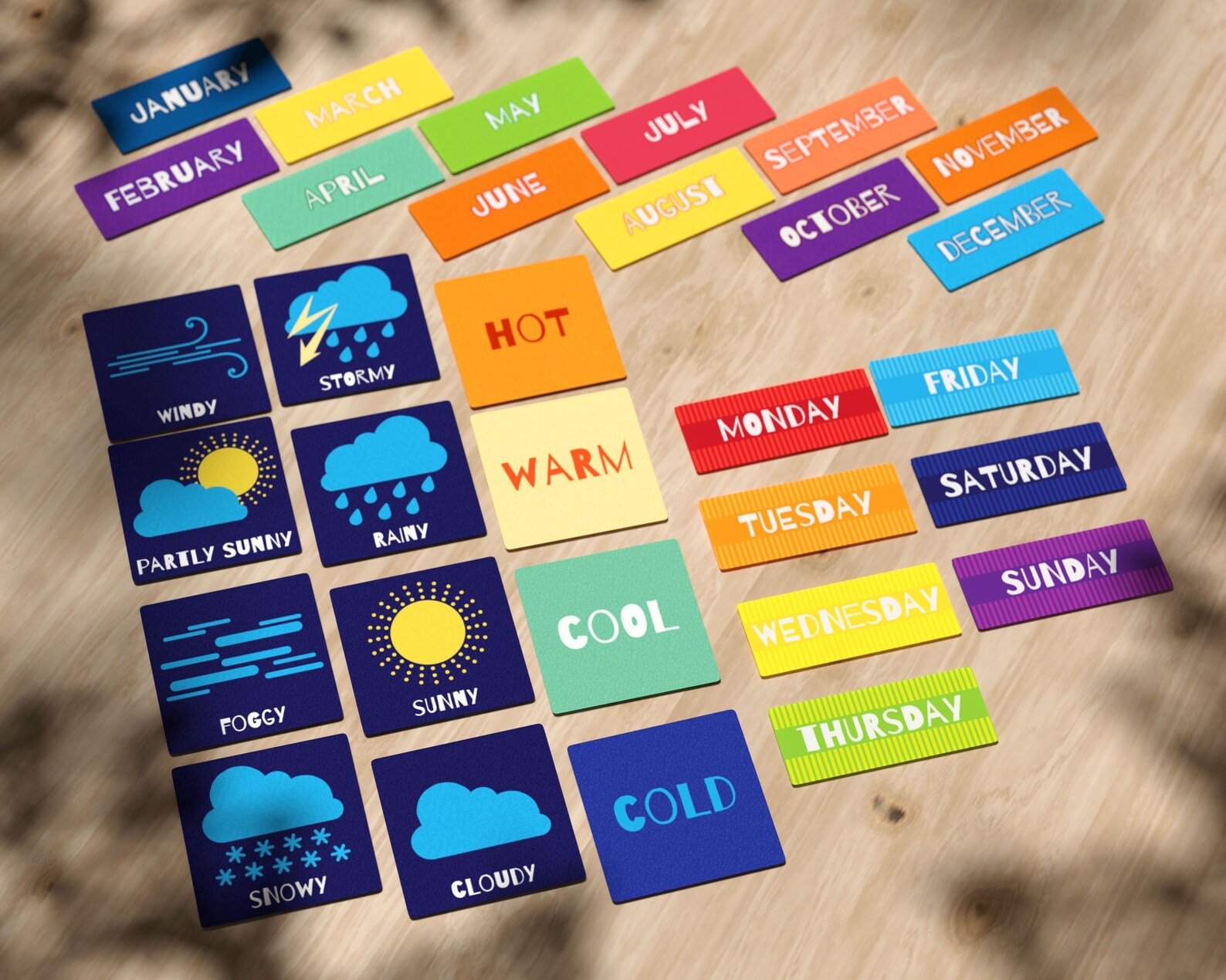 Morning Board for Kids. Weather Chart and Kids Calendar for | Etsy