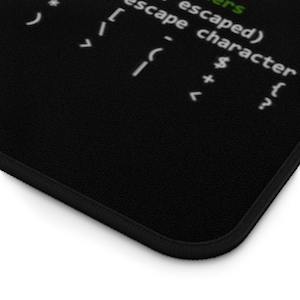 Regex Cheatsheet Desk Mat for Sys Admin, Developer, Programmer, IT ...