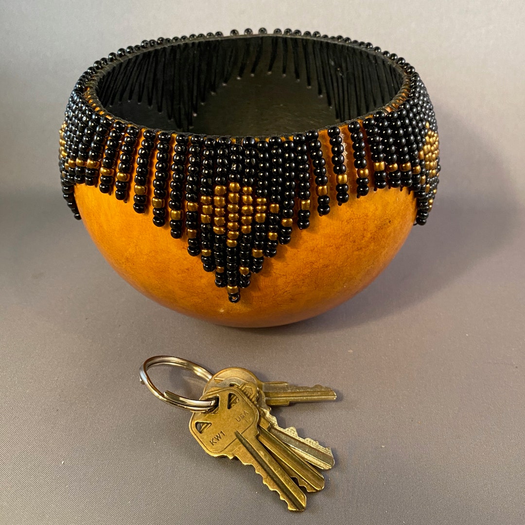 Exotic Beaded Round Gourd - Etsy