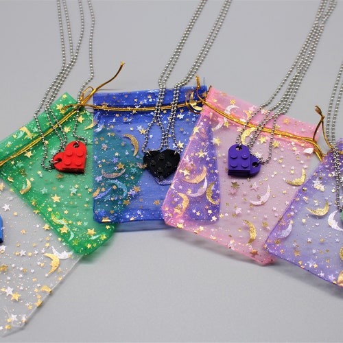 Heart Necklace Set Made With Authentic LEGO® Bricks - Etsy