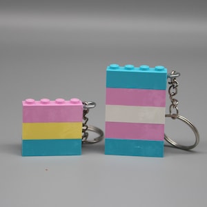 Trans Pride Flag or Pansexual Pride Flag Made From LEGO® Bricks Flag ...