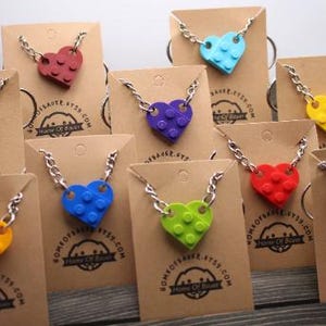 Heart Keychain Set Made From Genuine LEGO® Bricks | Matching Best ...