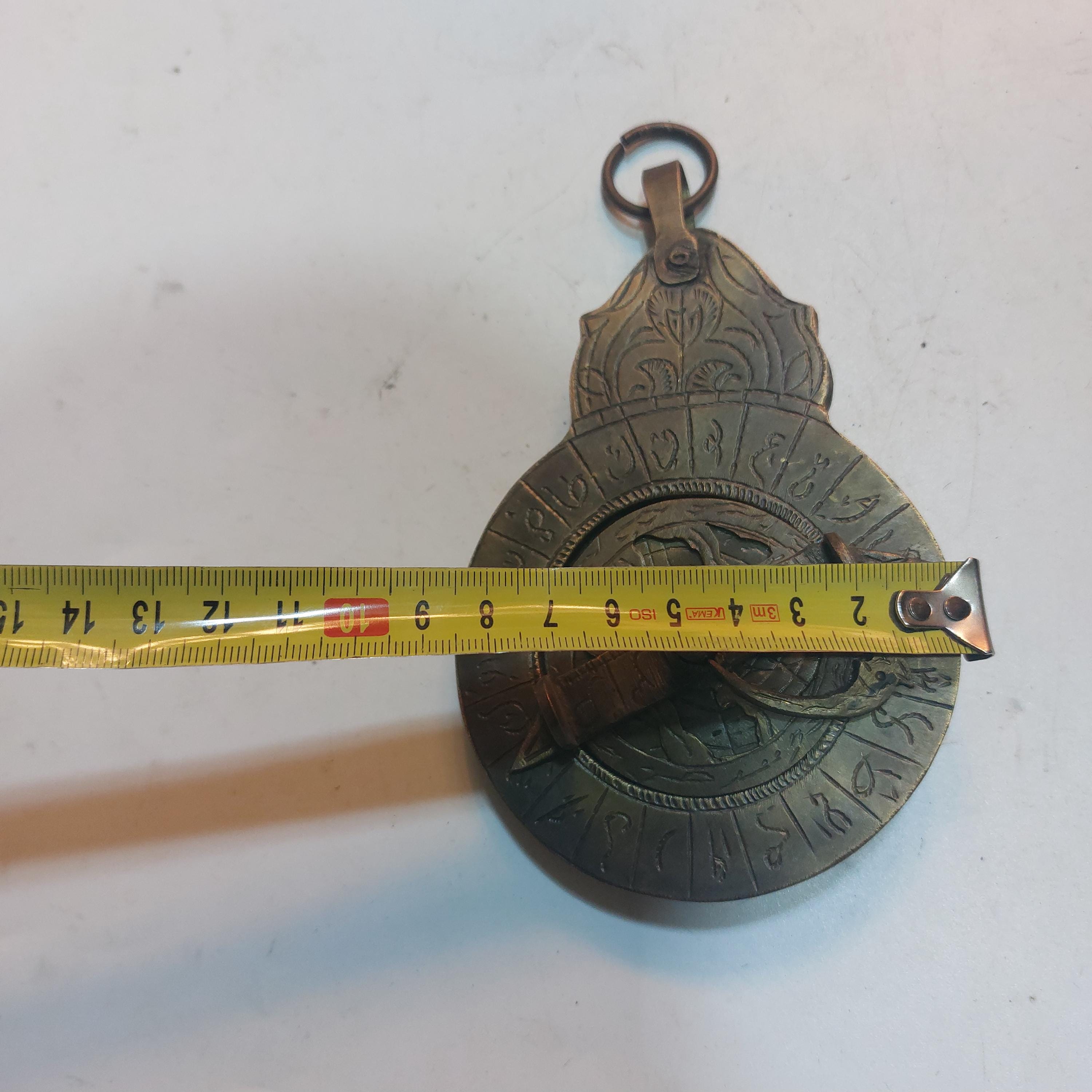 Antique Brass Arabic Astrolab | Calendar Globe Map | Home Decor for ...