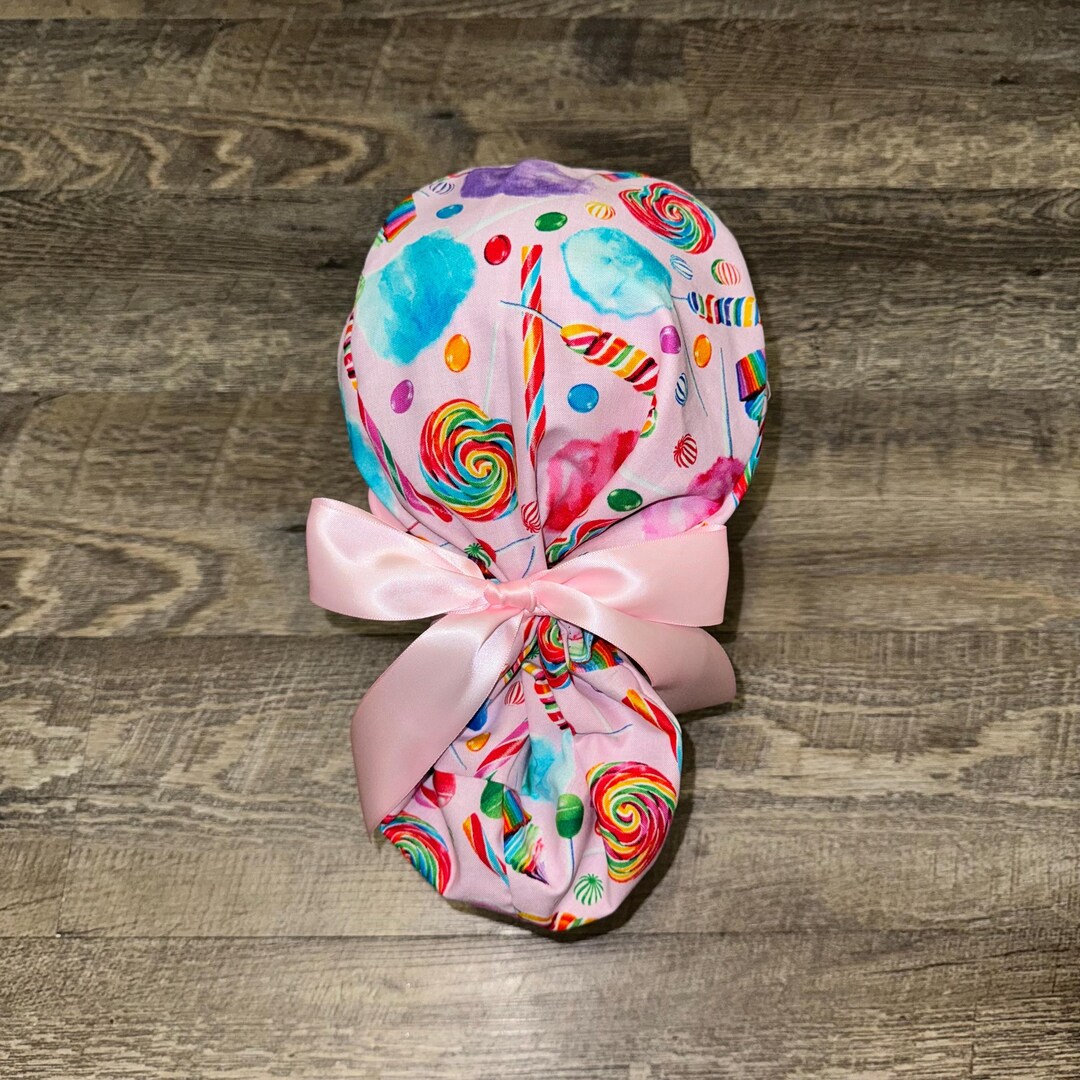 Satin Lined Scrub Cap Ponytail Silk Lined Scrub Cap Scrub Caps for ...