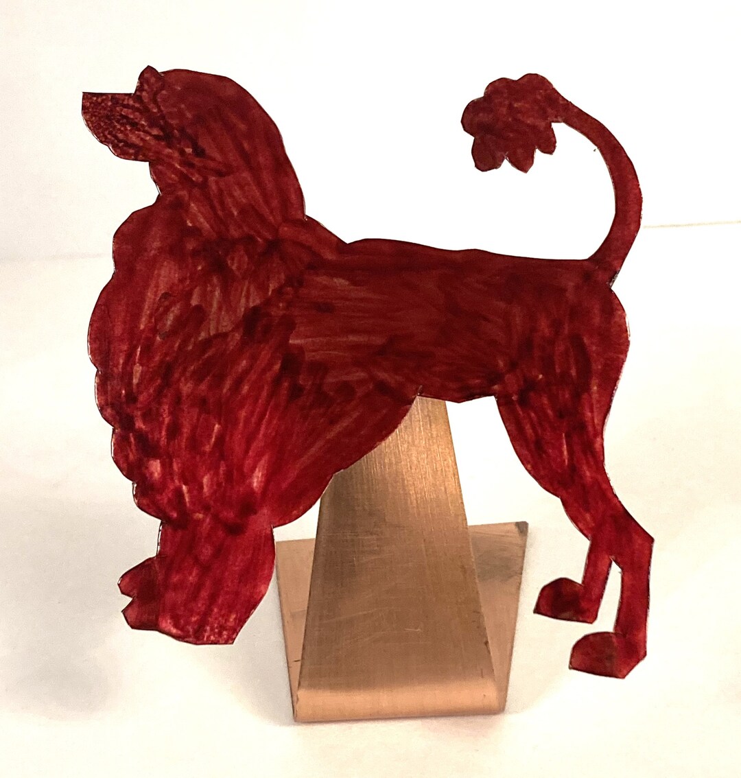 French Poodle Dog Copper Table Sculpture Table Decoration - Etsy