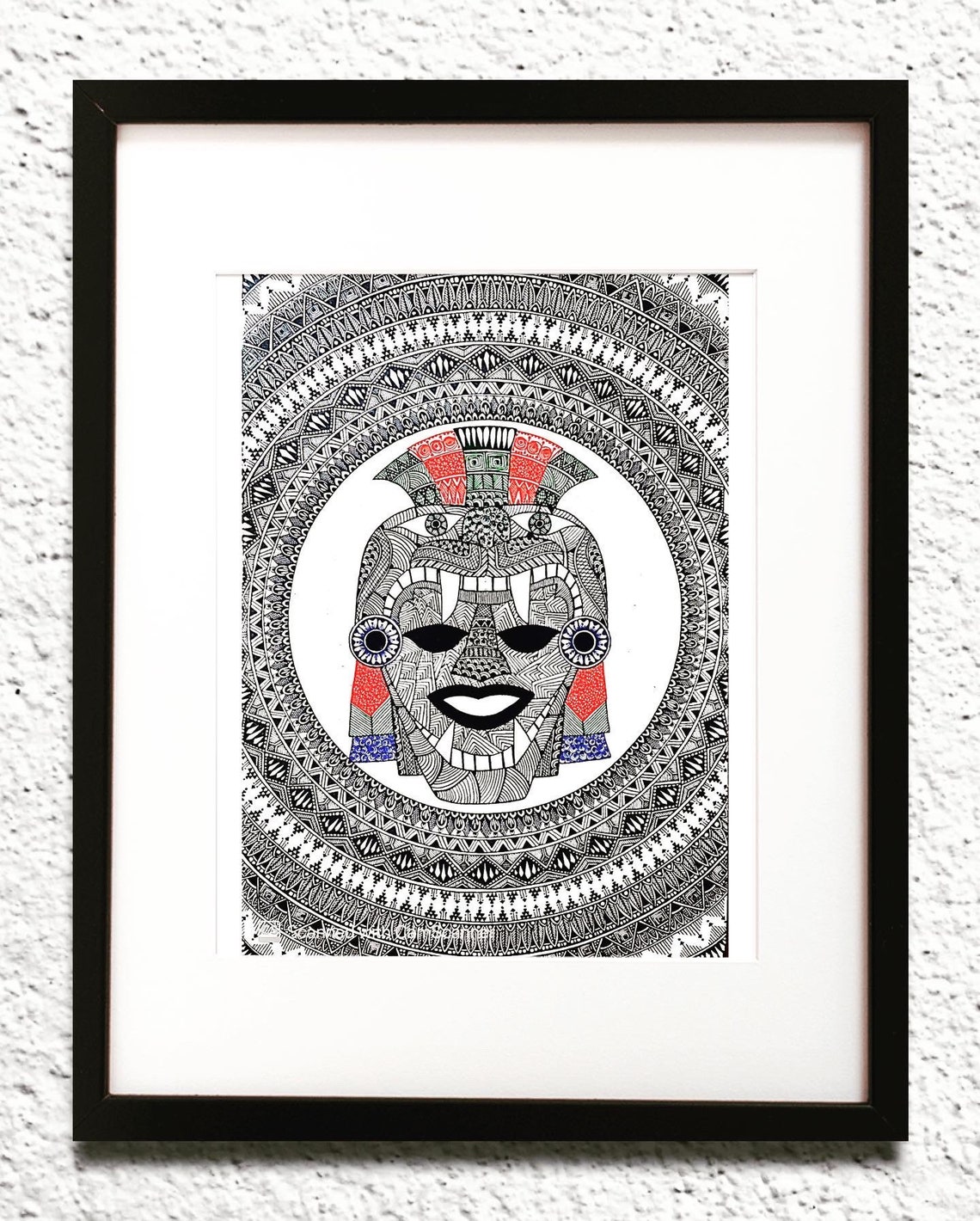 Original Aztec Mandala Art | Etsy