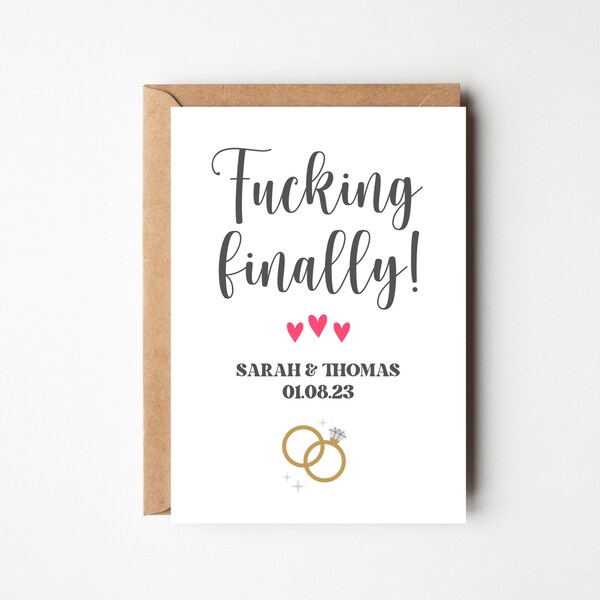 Finally Married Card - Etsy