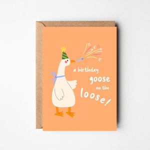 A6 Birthday Goose Card Funny Birthday Card Silly Goose Card for Mum for ...