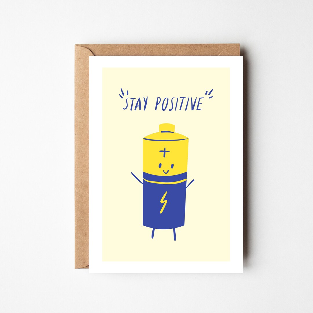 A6 Stay Positive Card You Got This Card Positivity Uplifting Cute Card ...