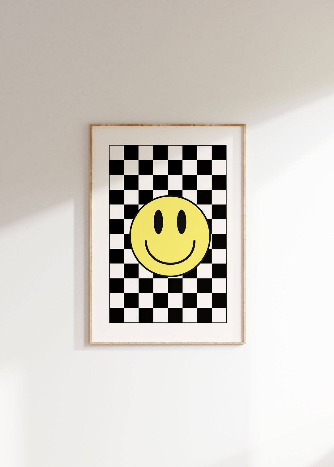 Smile Face 90s Print Unframed Poster Funky Wall Art Bold - Etsy