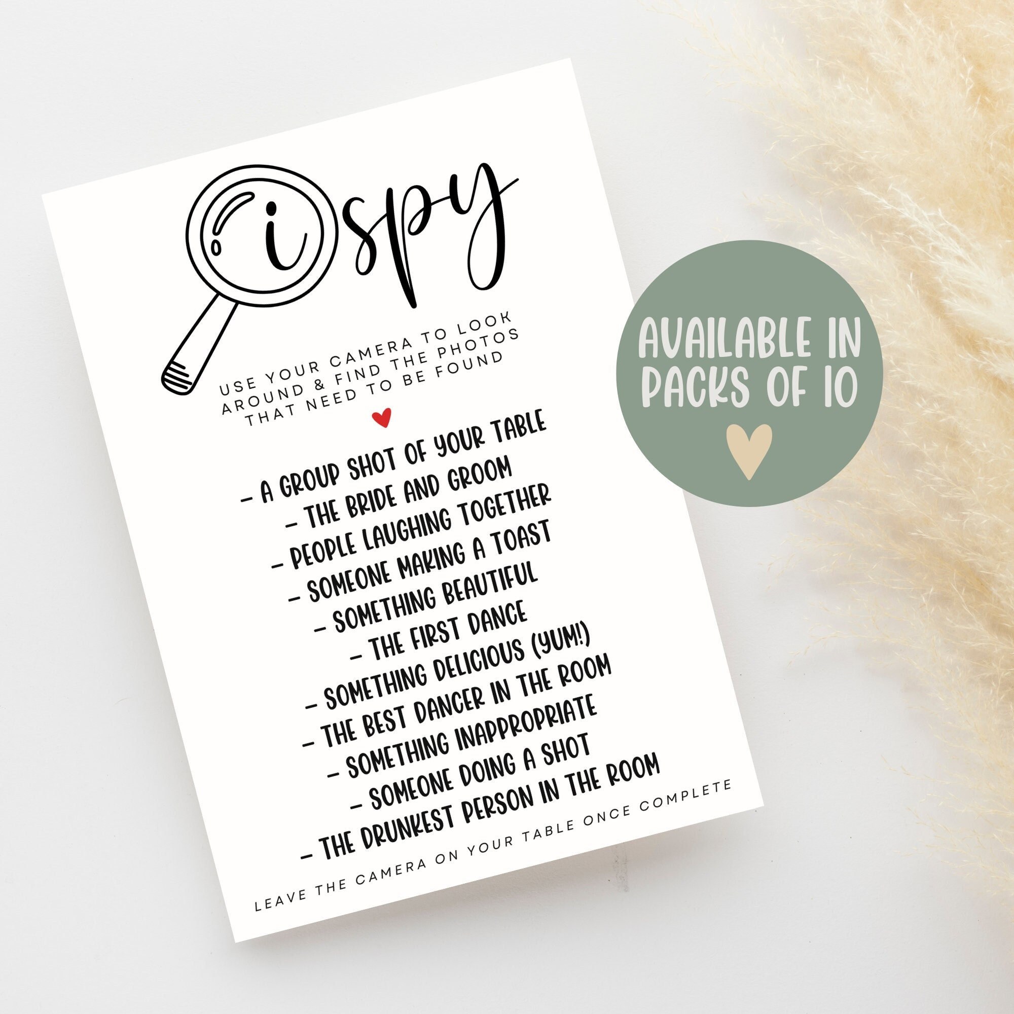 A5 I Spy Wedding Game Cards Eye Spy Camera Activity Kids - Etsy UK