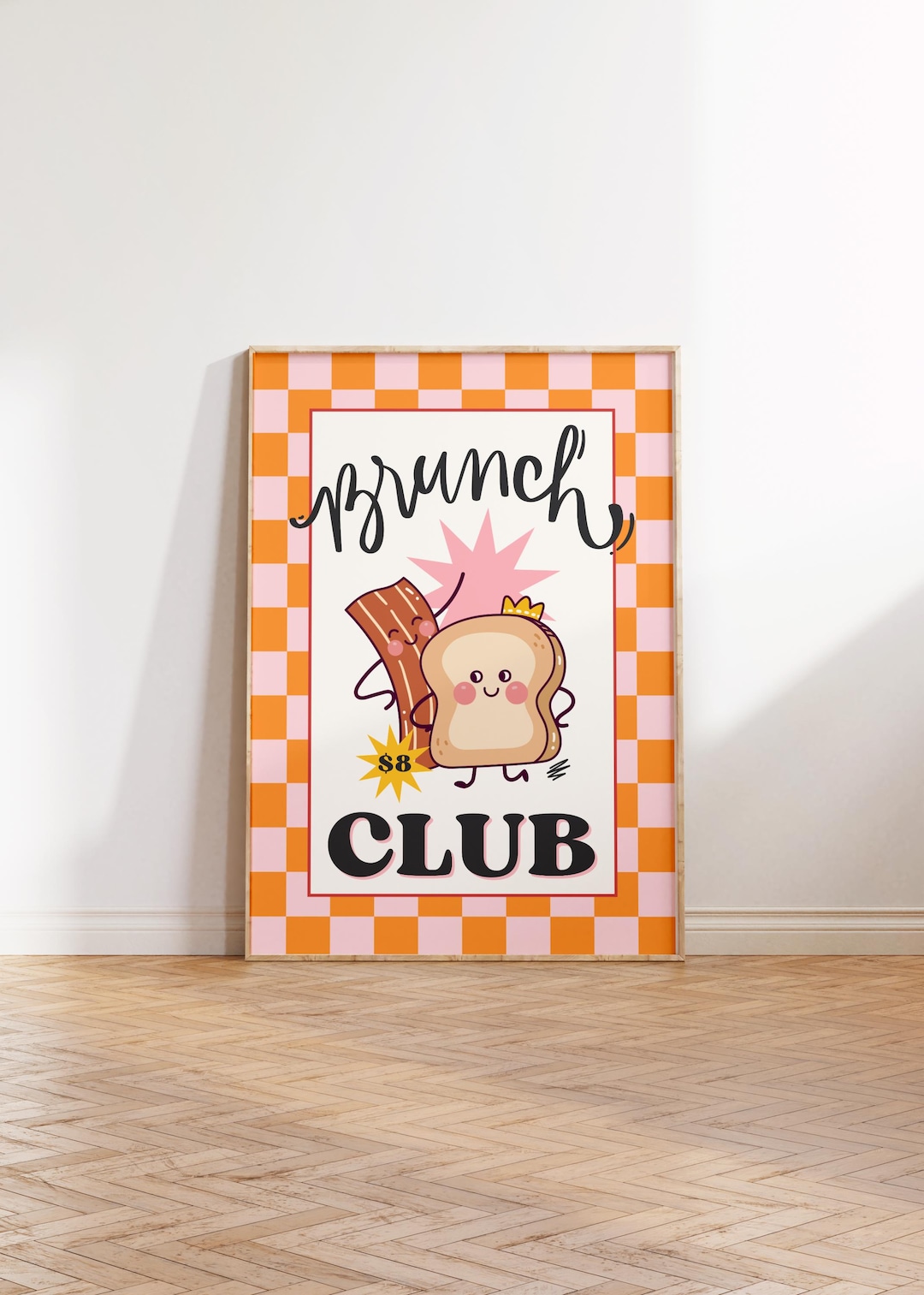Brunch Club Print | American Breakfast Food | Trendy Poster | Funky ...