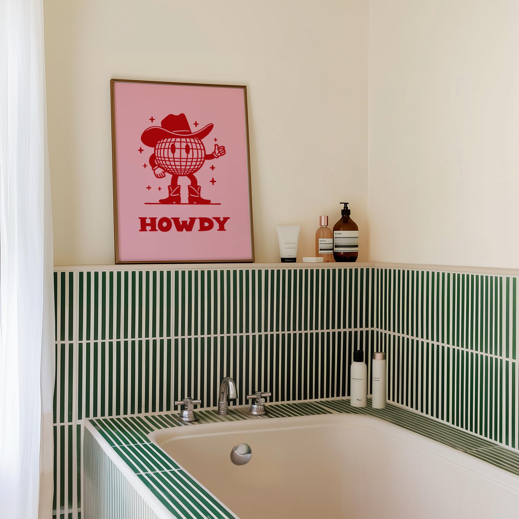 Disco Cowboy Print | Howdy Cowgirl | Western Poster | Lets Go Girls ...