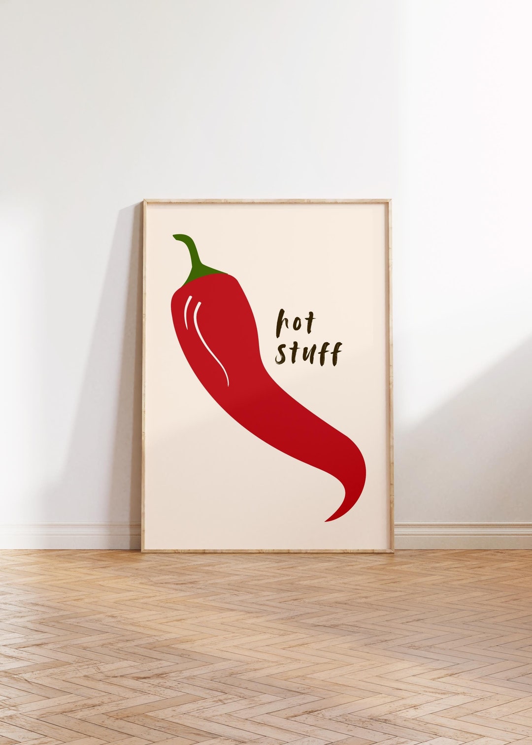 Hot Stuff Print Chillies Food Art Kitchen Dining Print Unframed Poster ...