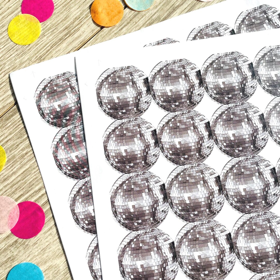 35x Disco Ball Stickers | Birthday Stickers | Party Stickers | Disco ...