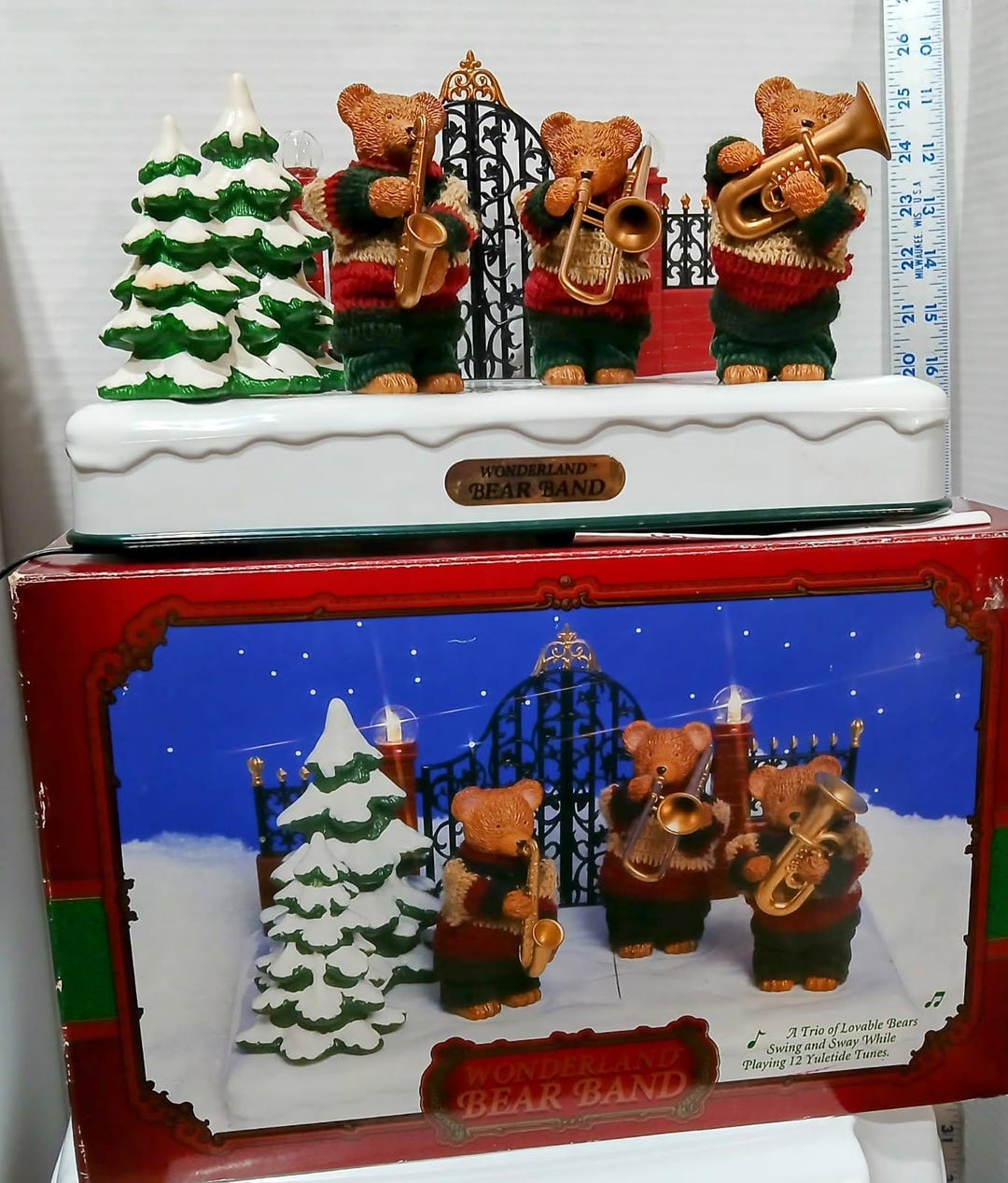Vintage Wonderland Bear Band Animated Christmas Plays 12 Songs , Light ...