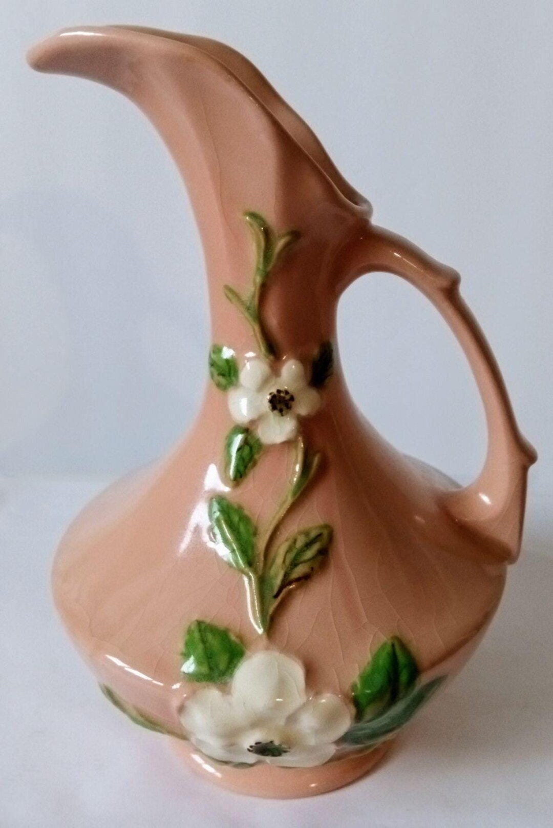 Vintage Hull Art Pottery Pitcher Vase: Rosella Wild Rose, 1940s USA - Etsy