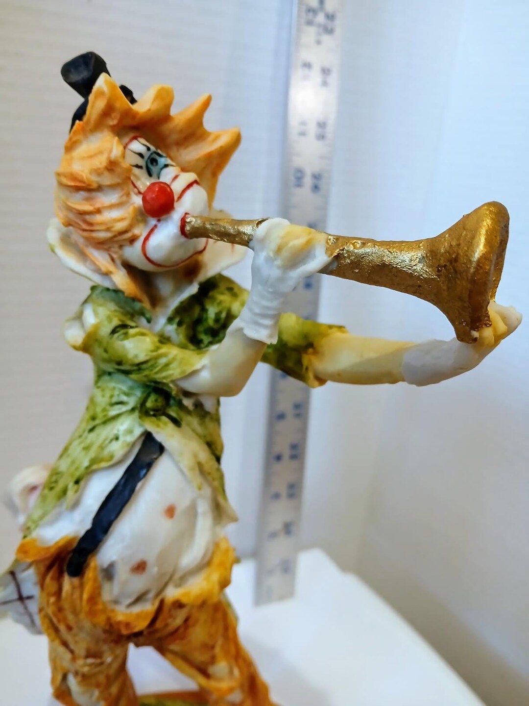 Vintage Arnart Pucci Circus Hobo Clown Statue Figurine Playing the ...