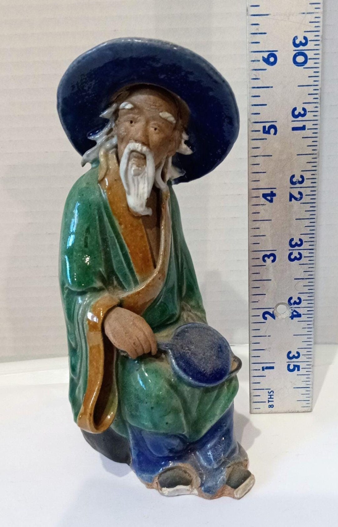 Antique Chinese Mud Man Collectible Mudman Mud Men Clay Pottery Ceramic ...