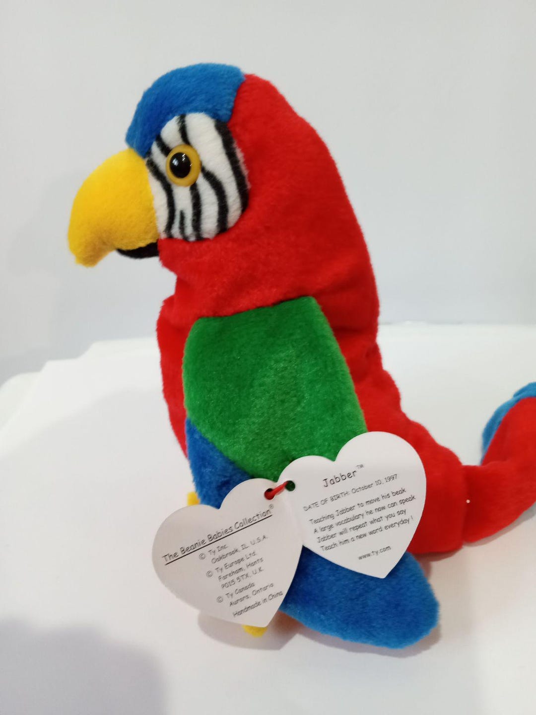 TY Beanie Babies Parrot Named Jabber 1997 - Etsy