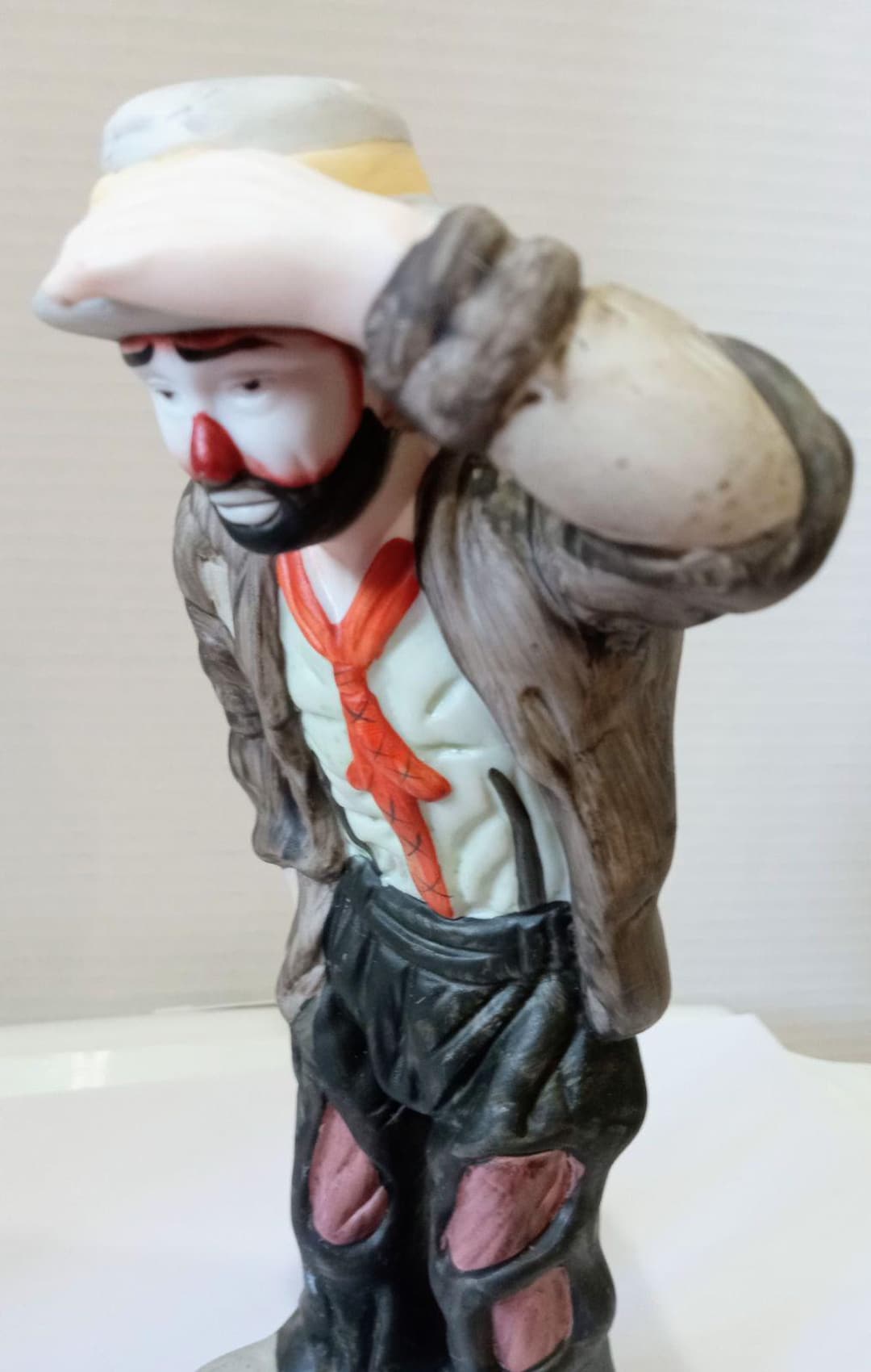 Vintage Clown Sad Hobo Willie Emmett Kelley Jr. Flambro looking Out to ...