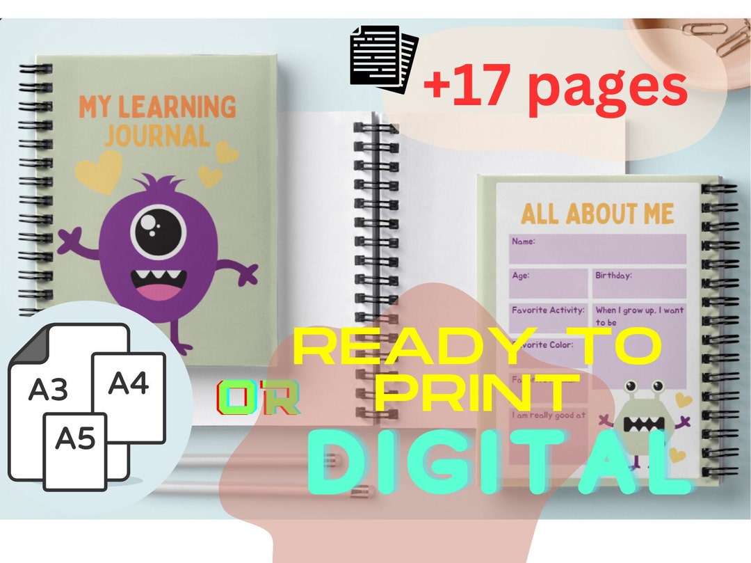 My Learning Journal to Follow and Mark a Memory Journals Kids Learning ...