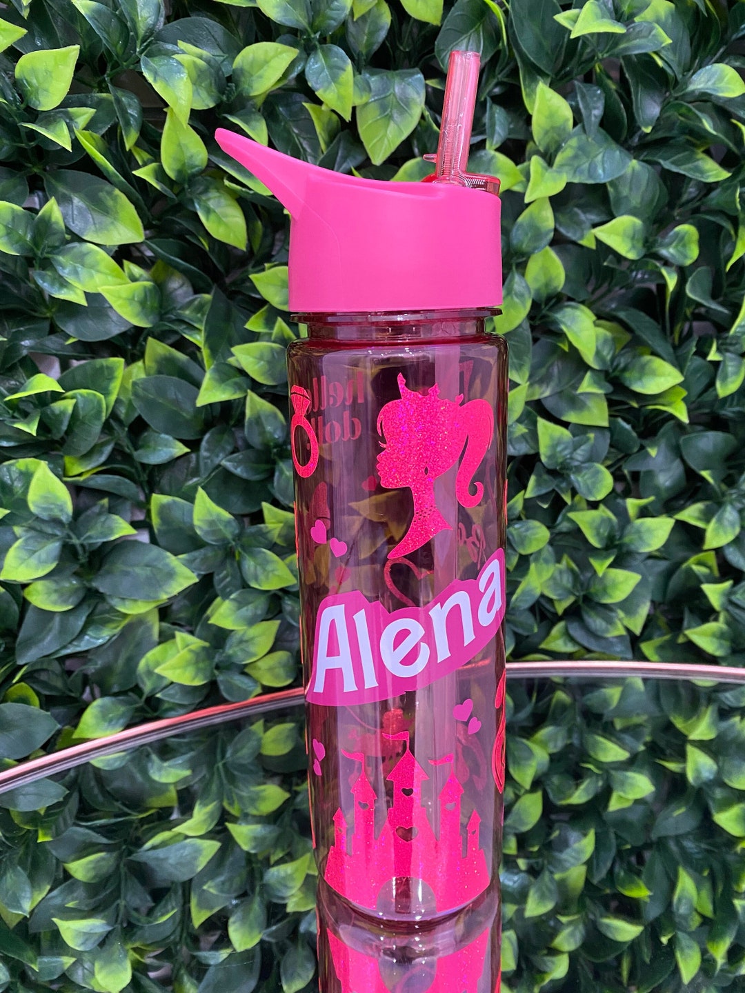 Personalized Pink Water Bottle: Barbie Inspired Sippy Cup - Etsy