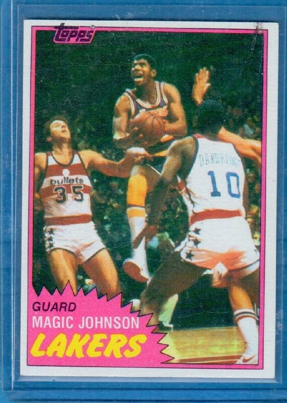 Magic Johnson Topps 1981 1st Solo Card Iconic Rookie Rare | Etsy
