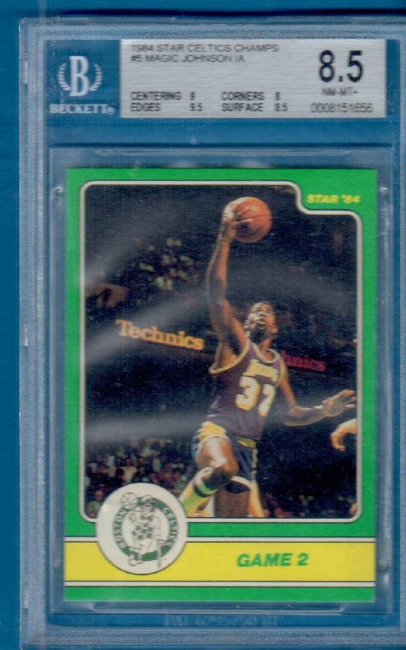 Star Rookie Magic Johnson Graded Bgs 8.5 Rare 1983-84 Star Magic ...
