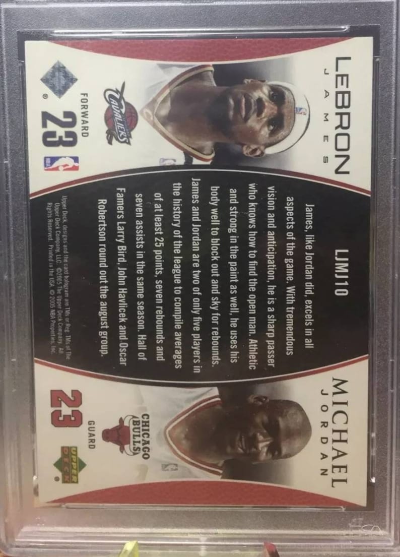 NBA GOAT Michael Jordan and Lebron James 2005!! Rare Mint Sharp Edges ...