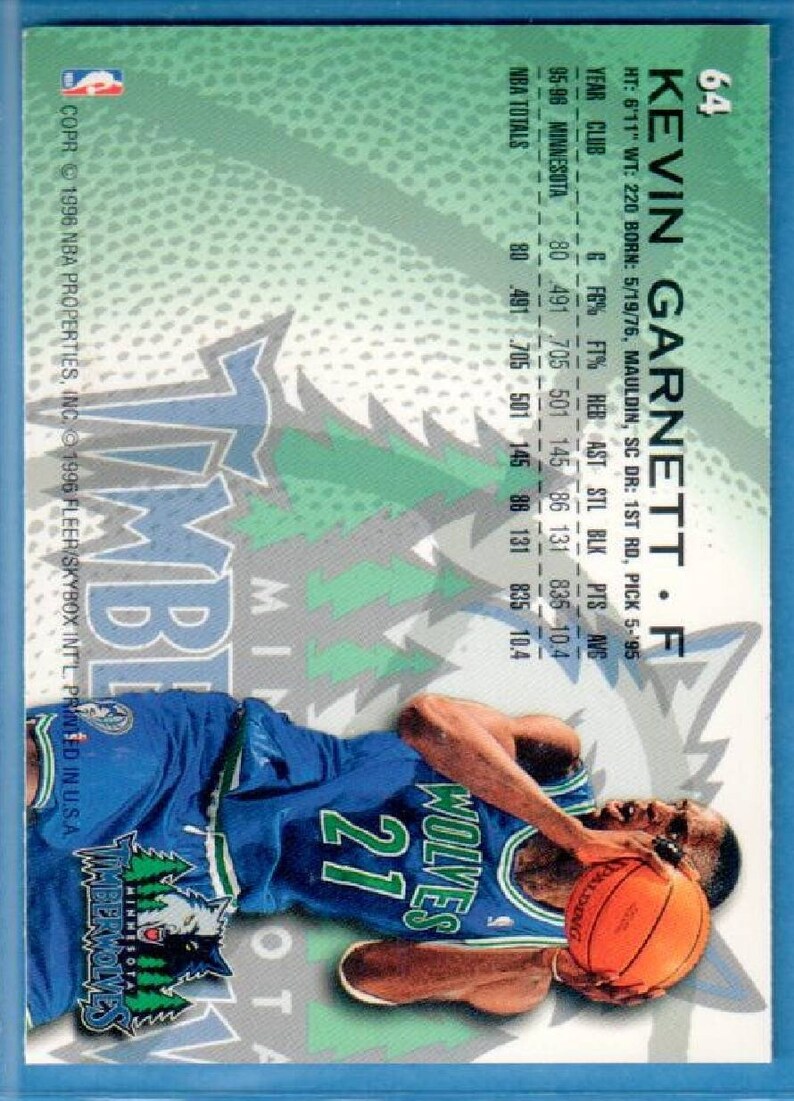 Kevin Garnett Nba Champion and Mvp! Timberwolves Boston Celtics. Nba ...