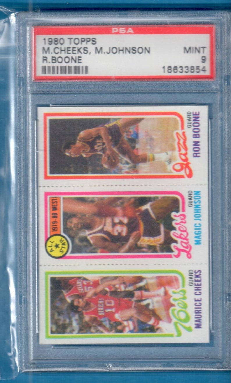 Rookie Magic Johnson PSA Graded 9. Rare 1979-80 Topps Magic Johnson ...