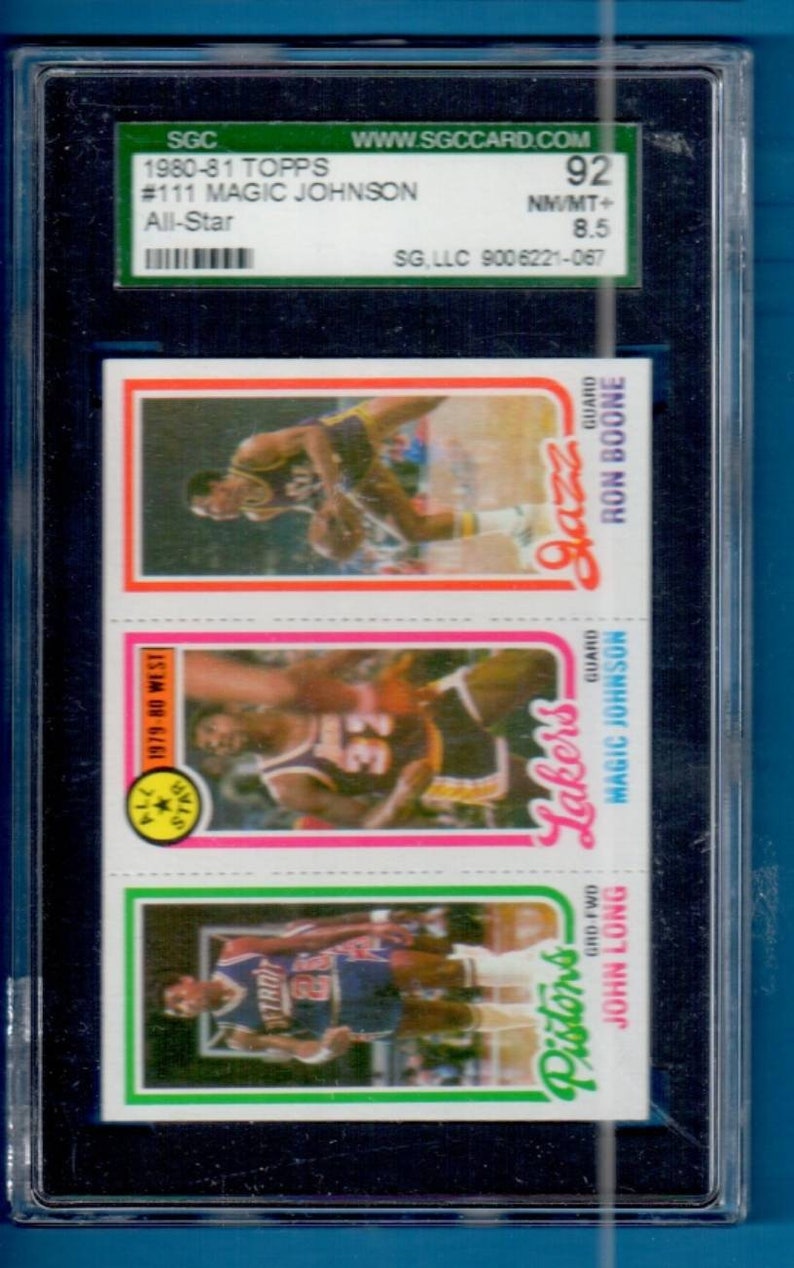 Rookie Magic Johnson Graded 92. Rare 1979-80 Topps Magic Johnson ...